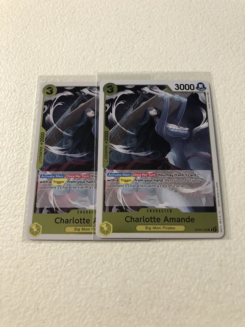 CHARLOTTE AMANDE OP04-105 R Holo One Piece Kingdoms Of Intrigue Anglais X2 EUR 1,67 - PicClick FR
