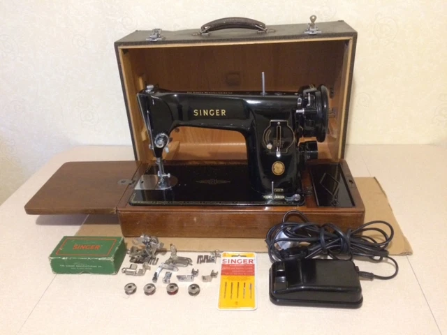 SINGER 201K HEAVY Duty Electric Sewing Machine 1954 EK108190 with ...