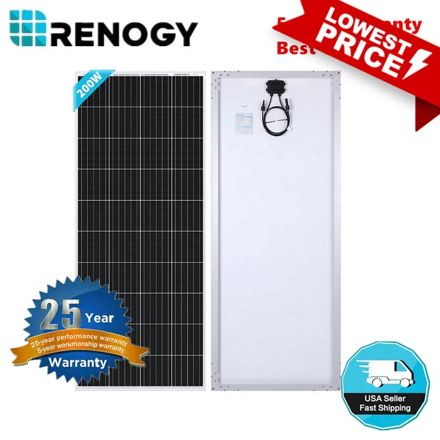 RENOGY 200W WATT 12V Volt Monocrystalline Solar Panel PV Power High ...