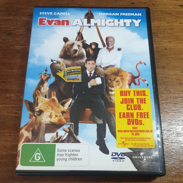 EVAN ALMIGHTY DVD R4 Morgan Freeman, John Goodman, Steve Carell Comedy ...