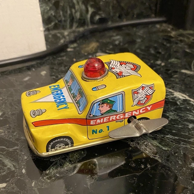 JAPANESE TIN LITHO Toys Ambulance Wind Up Toy Car £40.00 - PicClick UK