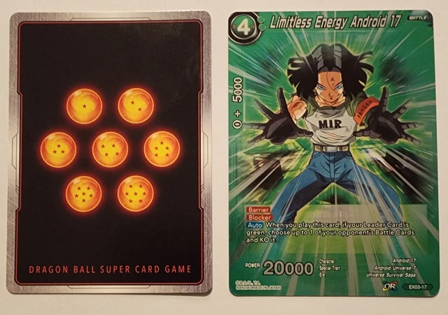 DRAGON BALL Z TCG Foil And Standard Card Limitless Energy Android 17 ...