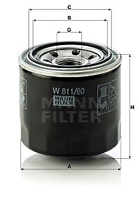 OIL FILTER FITS ISUZU Mann 8942019423 8942019422 894243502 894430411 ...