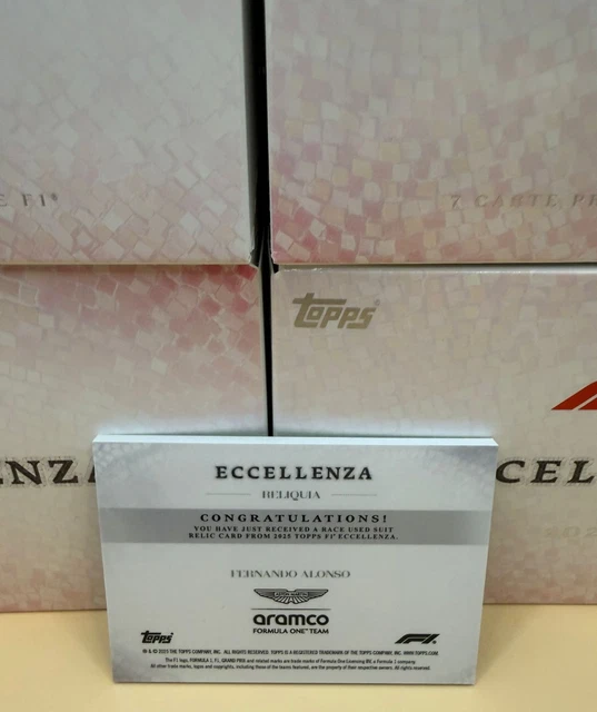 TOPPS 2025 ECCELLENZA F1 Formula 1 Fernando Alonso Race Used Suit Relic ...
