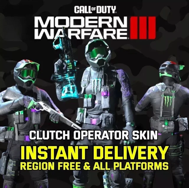CALL OF DUTY Modern Warfare 3 Monster Energy CLUTCH Operator Skin COD ...
