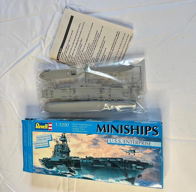 REVELL MINISHIPS U.S.S. Enterprise 1:1200 Series. Open Box Sealed Bag ...