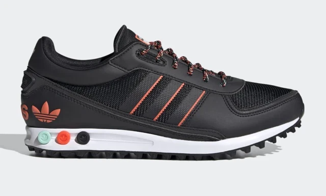 ADIDAS ORIGINALS LA Trainer II 2 Men's Trainers Shoes Black Solar Red ...