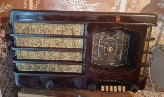 RARE VINTAGE PHILIPS 555A Valve radio 1938 £130.00 - PicClick UK