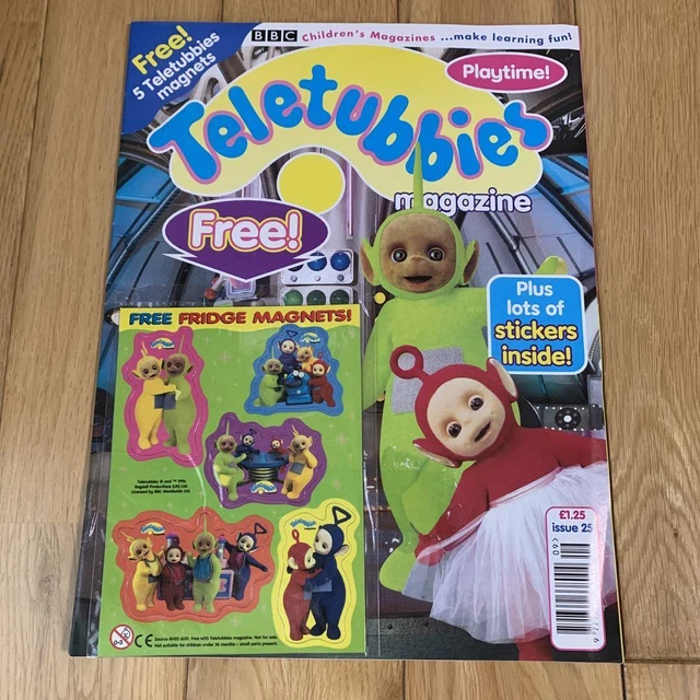 TELETUBBIES MAGAZINE 1999 issue 25 + appendix magnet, sticker NEW from ...