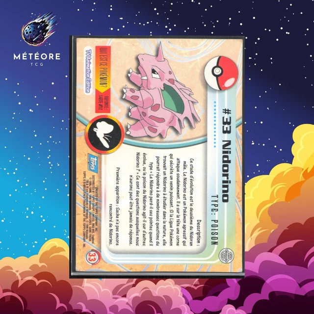 CARTE POKÉMON NIDORINO 33 Foil TOPPS Série 1 Français EUR 9,50 ...