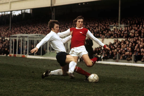 DERBY COUNTY'S COLIN Todd and Arsenal's Sammy Nelson battle fo- 1972 ...