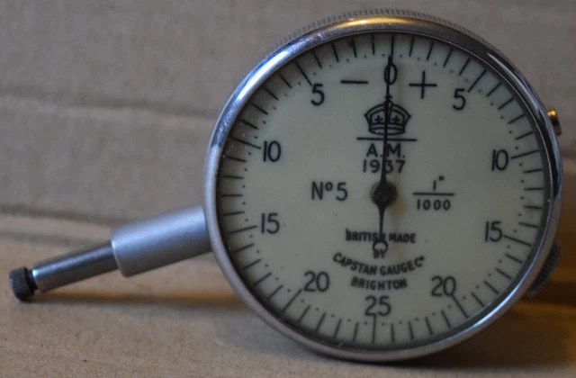 WW2 RAF AIRCRAFT engineers clock gauge 1/1000th inch 1937 A♚M Air ...