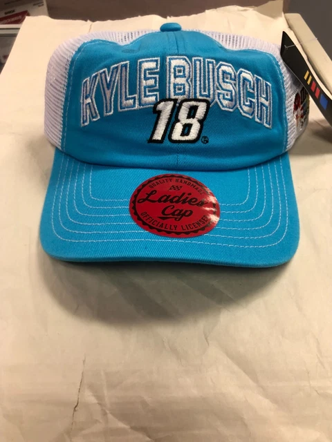 KYLE BUSCH 2021 #18 M & M Racing Blue & White Ladies Cap $31.51 ...