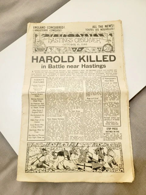 VINTAGE 1960S F.J. PARSONS LTD. Newspaper (Hastings Observer 16 October ...
