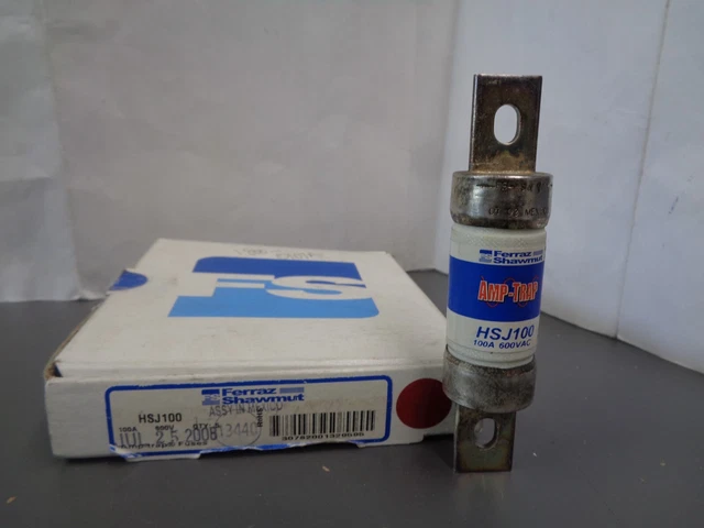 FUSIBLE NEUF FERRAZ Shawmut HSJ 100 ampères classe J haute vitesse DFJ ...