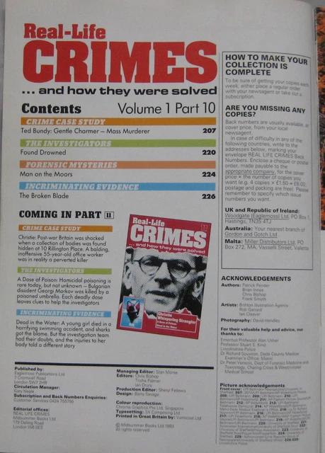 REAL-LIFE CRIMES MAGAZINE Issue 10 - Ted Bundy The Gentle Charmer Mass ...