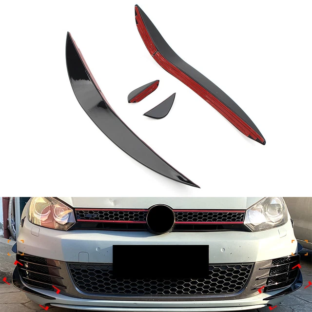FRONT BUMPER LIP Splitter Spoiler Side Canards Air Vent Trim For VW ...