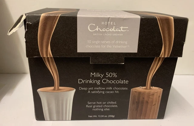 HOTEL CHOCOLAT 50% Milky Hot Drinking Chocolate VELVETISER 10 Sachets ...