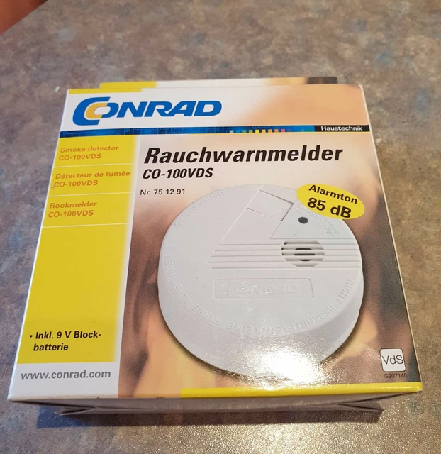 CONRAD RAUCHWARNMELDER - Weiß- CO - 100VDS- Testsieger EUR 14,50 ...
