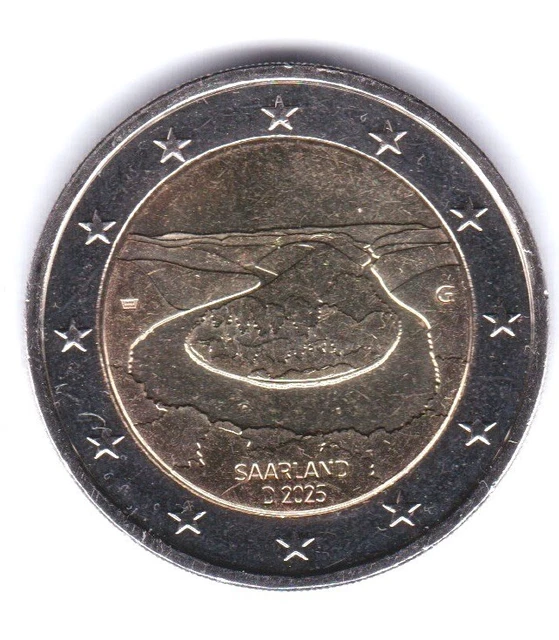2 EURO SONDERMÜNZE 2025 Saarland "Saarschleife bei Mettlach ...