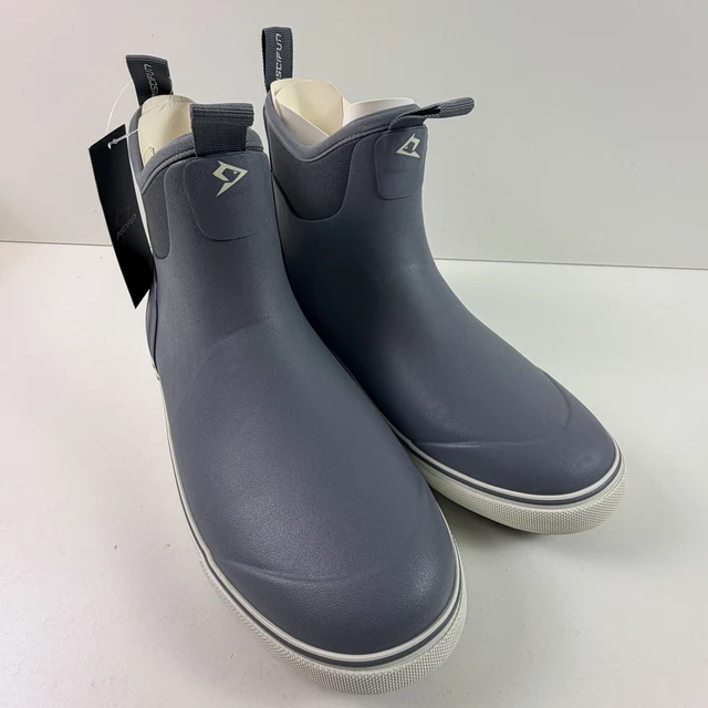 PISCIFUN MEN’S DECK Boots Waterproof Fishing Rain Boots Gray Size 7 £23 ...