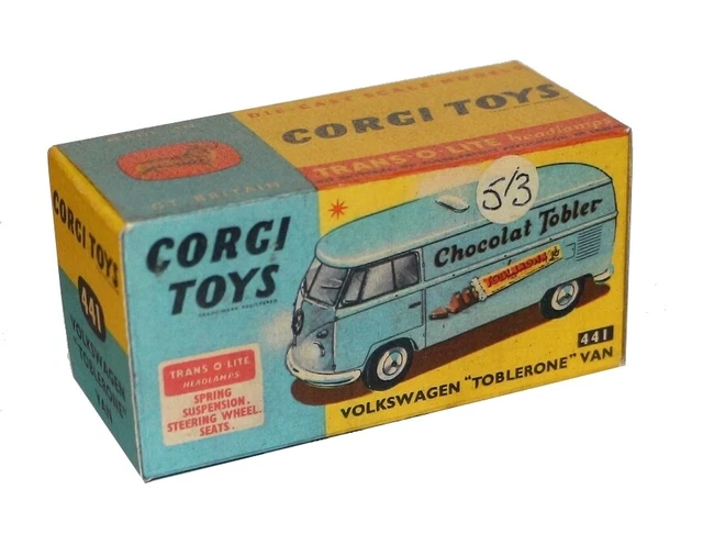 CORGI TOYS BOÎTE box repro 441 volkswagen toblerone van combi EUR 4,50 ...