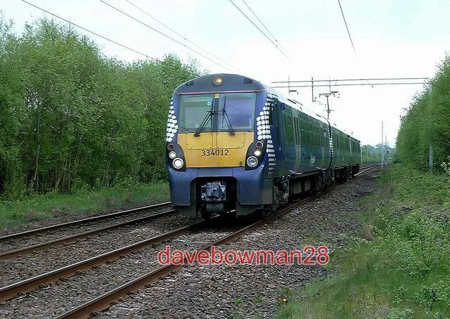 PHOTO AN Electric Class 334 Train 334012 Approaches Colgrain Level ...