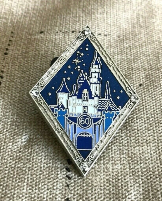 DISNEY CAST EXCLUSIVE 60th Anniversary Diamond Castle Commemorative Pin ...