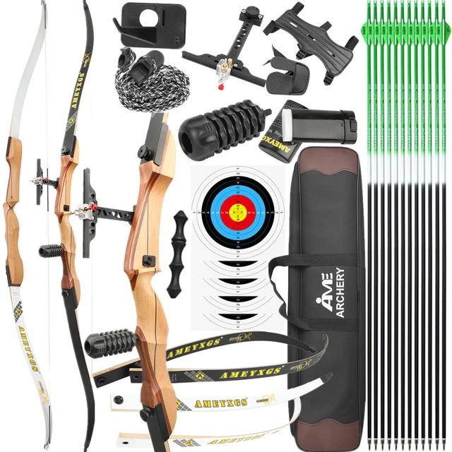 66& 68& 70& Takedown Recurve Bow 14-40lb Limbs Wooden Bow Archery ...