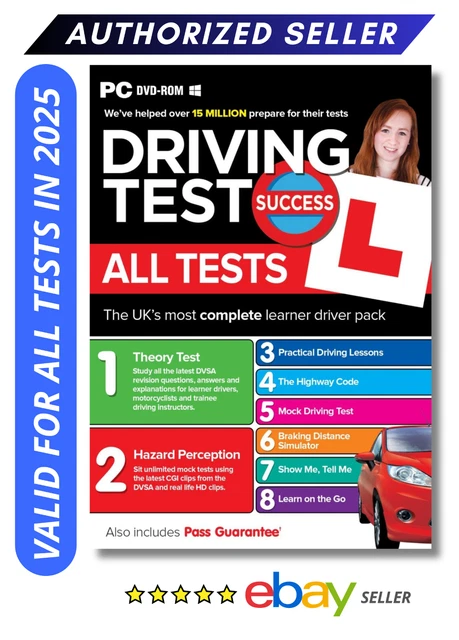 DRIVING THEORY TEST 2025 All Tests & Hazard Perception PC DVD NEW - wt ...