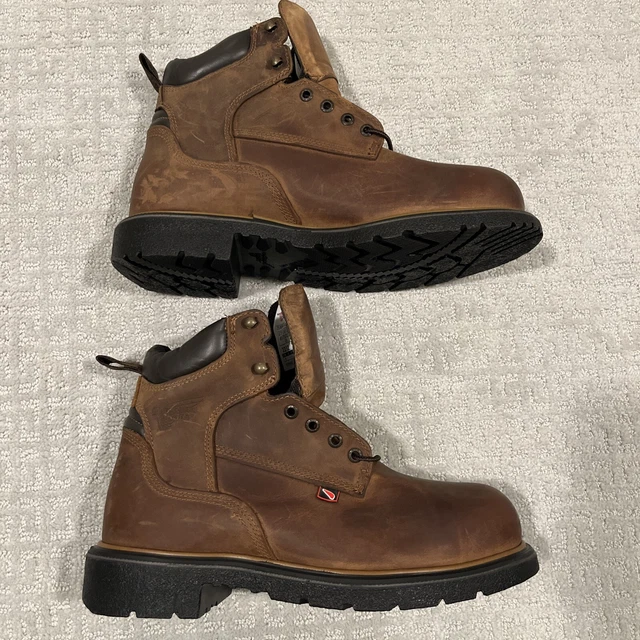 RED WING BOOTS 8 Mens 2212 6” Safety Toe Brown Leather Oil Resistant £ ...