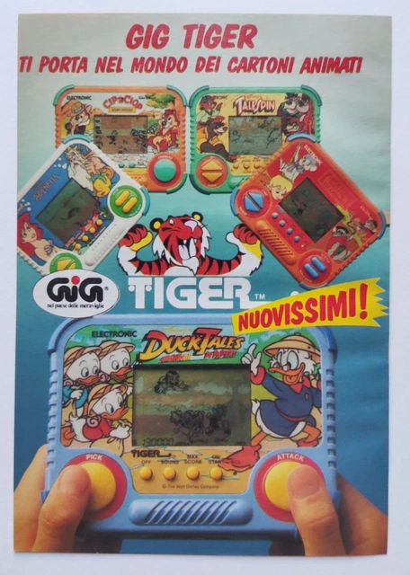 PUBBLICITA' GIG TIGER Videogiochi Ducktales Terminator Advertising 1992 ...