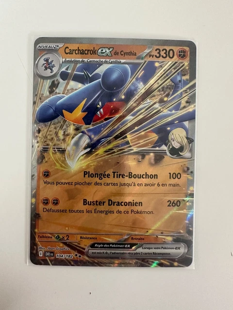 CARTE POKÉMON CARCHACROK Ex de Cynthia 104/182 DRI EV10 Rivalités ...