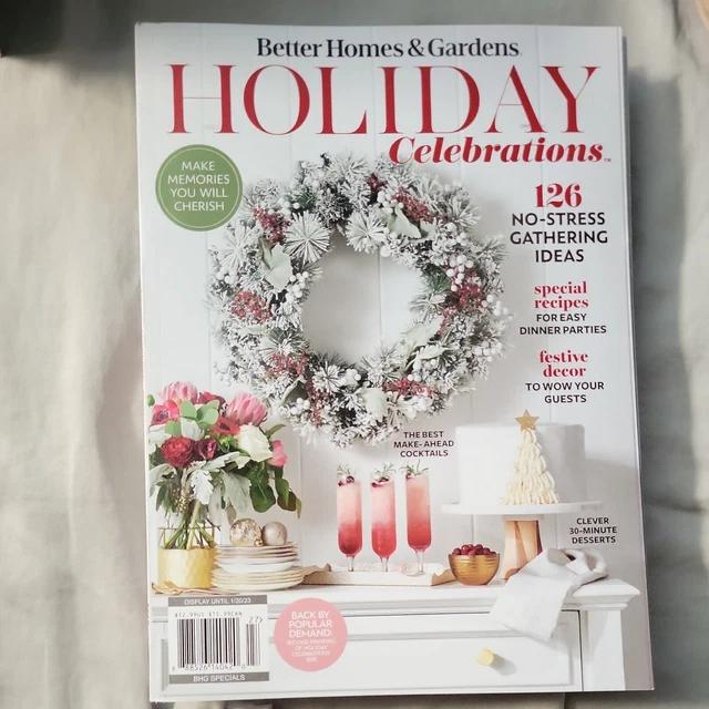 BETTER HOMES & Gardens Holiday Celebrations Magazine 2022 £5.94 ...