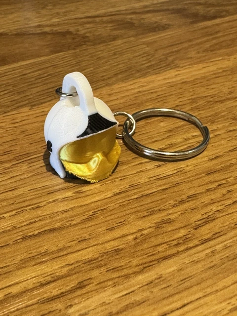 FIREMAN HELMET KEYCHAIN White 3D Printed MSA Dräger Gallet Style ...