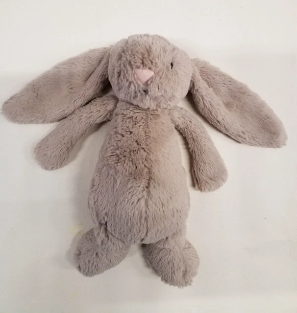 JELLYCAT BASHFUL GREY Bunny Rabbit Soft Toy Teddy £9.00 - PicClick UK