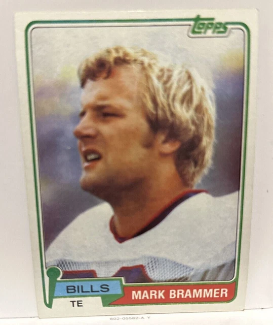 1981 TOPPS 283 Mark Brammer Buffalo Bills carte de football extrémité ...