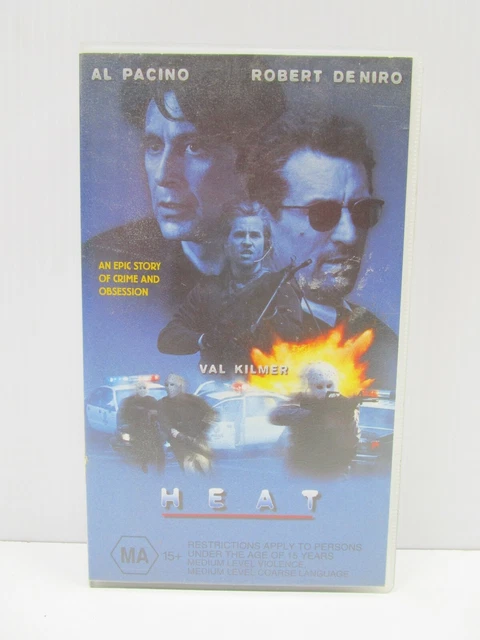 HEAT, AL PACINO, Robert De Niro, VHS Tape, Vintage Video, Movie MA15 ...