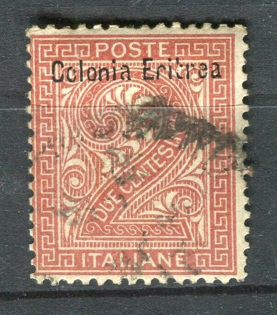 ITALY; COLONIES ERITREA 1893 early classic Optd. issue fine used 2c ...
