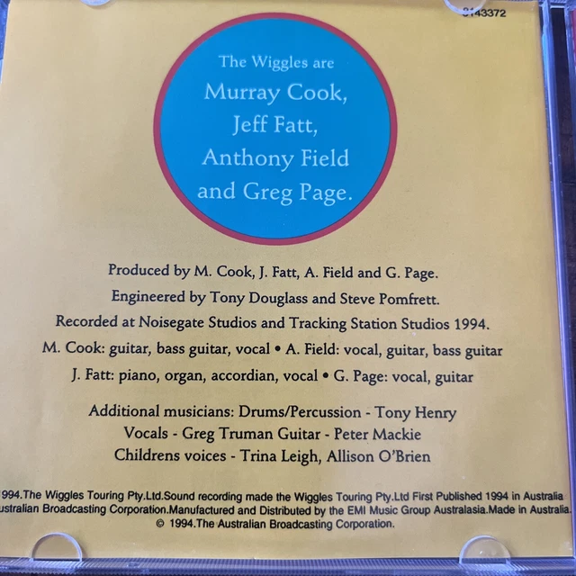 THE WIGGLES YUMMY Yummy CD 1994 Fourth Album Hot Potato Childrens vgc ...