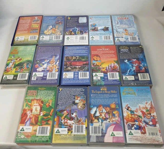 DISNEY CLASSICS VHS X14 Mulan Monsters In Lady And The Tramp And Many ...