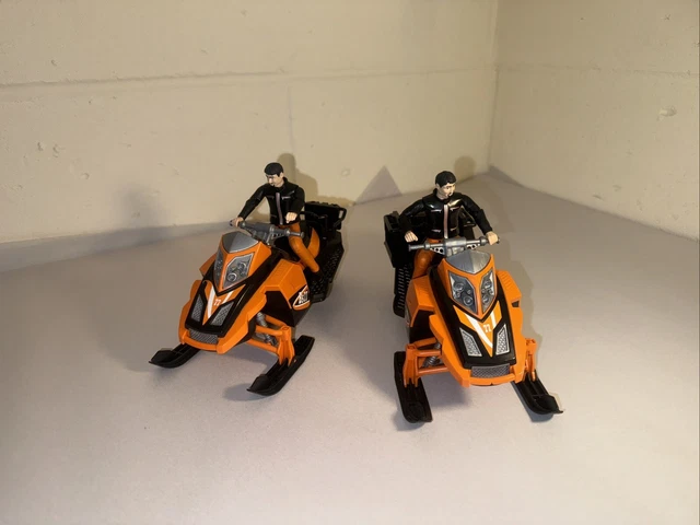2X BRUDER SNOWMOBILE With Driver 1:16 Scale Model Kids Toy Play Set ...