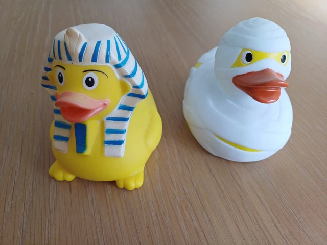 2 COLLECTABLE RUBBER Ducks : British Museum- Pharaoh & Tutankhamun ...