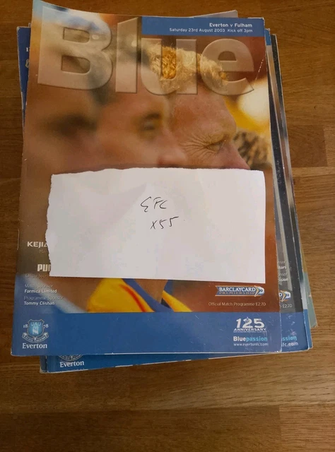 PROGRAMMES - X55 Everton EFC Football Soccer Sports Programmes Bundle £ ...