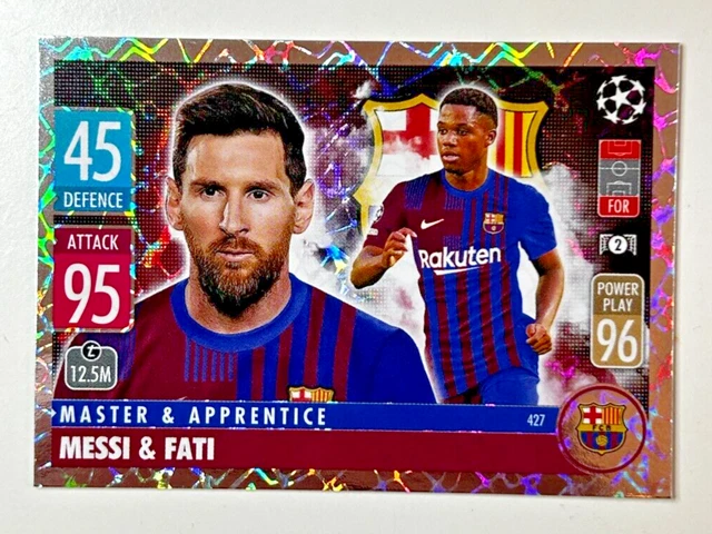 LIONEL MESSI E ANSU FATI Barcelona Topps Match Attax Champions League 2022 427 EUR 5,99 ...