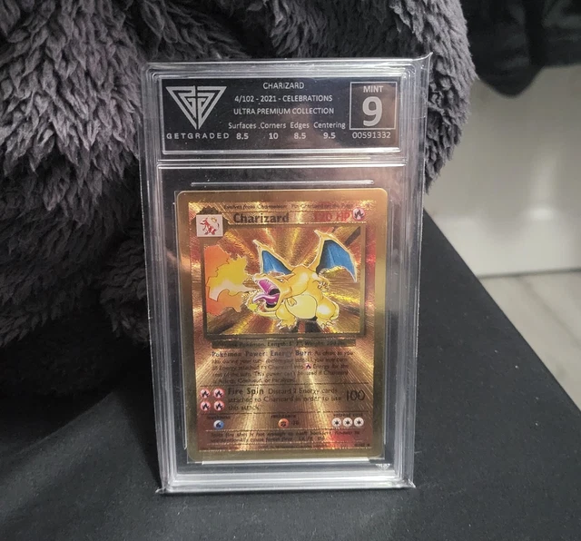 GETGRADED 9 CHARIZARD Celebrations Metal UPC Pokemon TCG Card.. EUR 187 ...