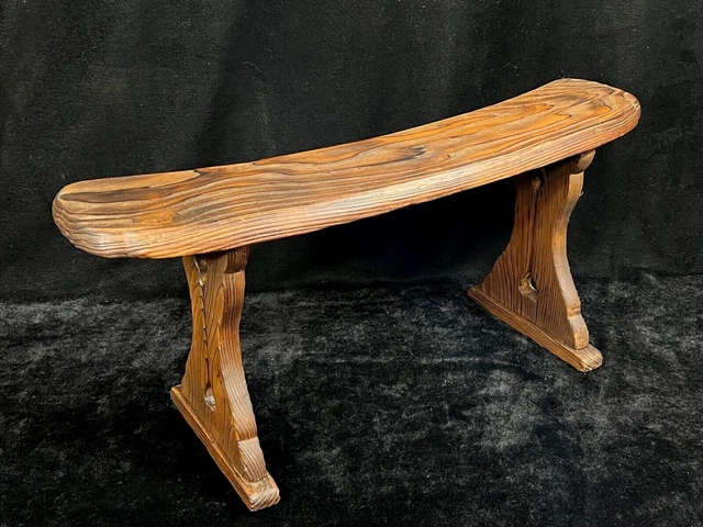 ANTIQUE JAPANESE MEIJI 1800's KIRI WOOD KYOUSOKU ARM REST FOR FLOOR ...