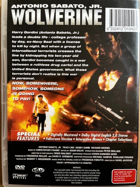 WOLVERINE AKA CODE Name Wolverine DVD 1996 Antonio Sabato Jr. AS NEW ...