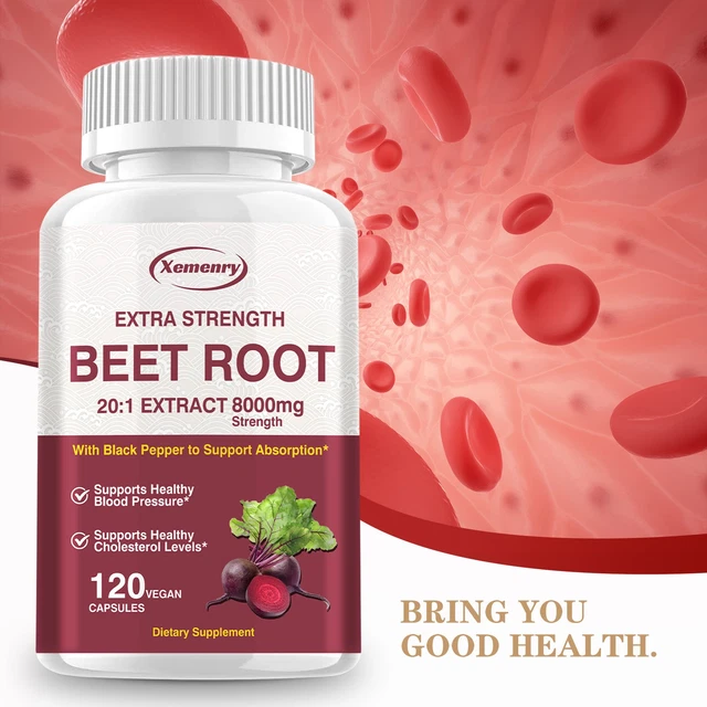 BEET ROOT 20:1 Extract 8000mg - Heart Health and Improved Blood ...