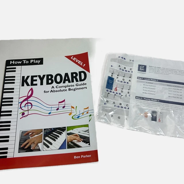 HOW TO PLAY Keyboard Book Level 1 & Keyboard Stickers Guide Absolute ...